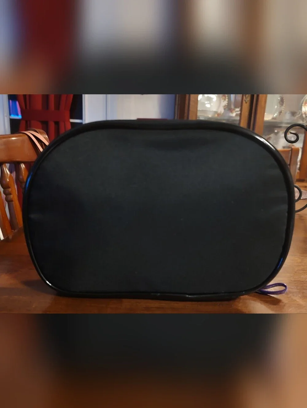 Lancome | Bags | Lancome Black With White Rose Cosmetic Pouch | Poshmark